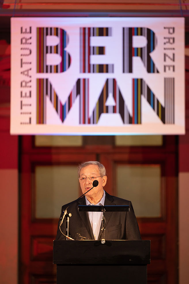 Péter Nádas närvarade vid utdelningen av Berman Literature Prize 2022 i ...