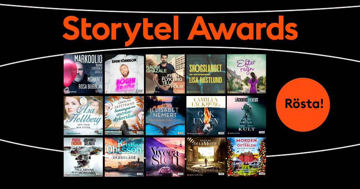 De nomineras till Storytel Awards – Det stora ljudbokspriset